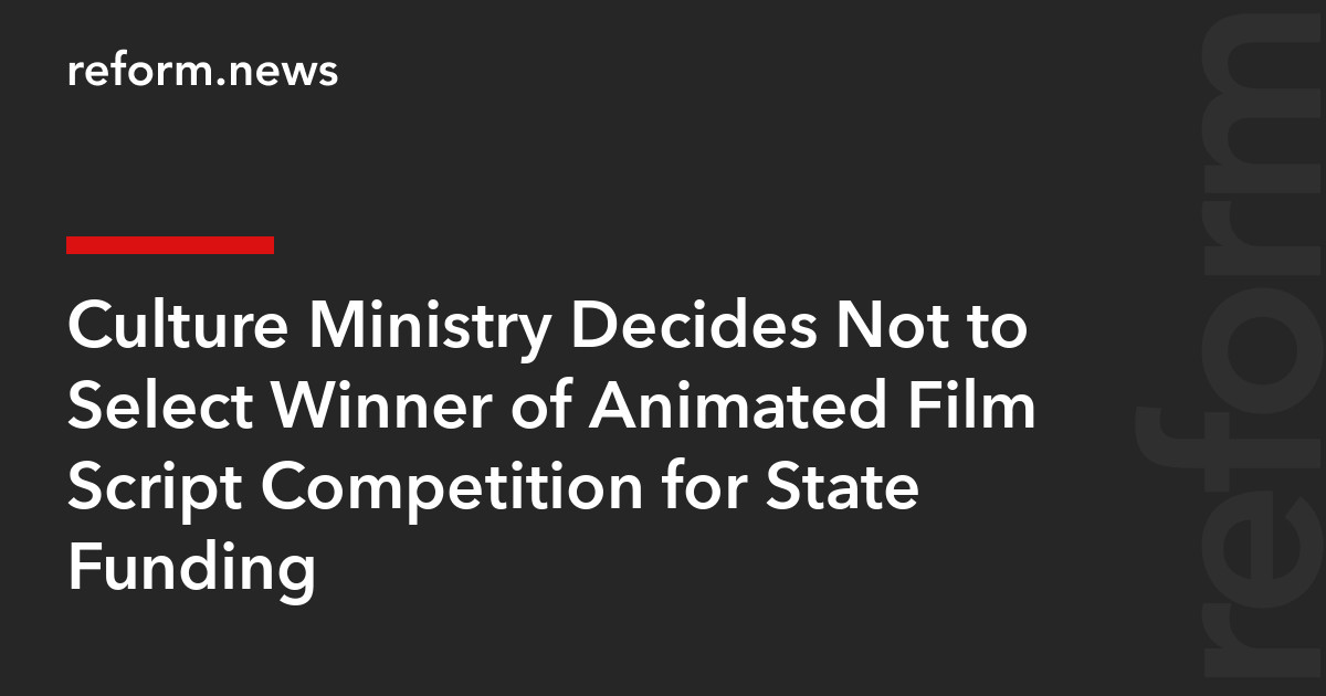 Culture Ministry Decides Not to Select Winner of Animated Film Script ...