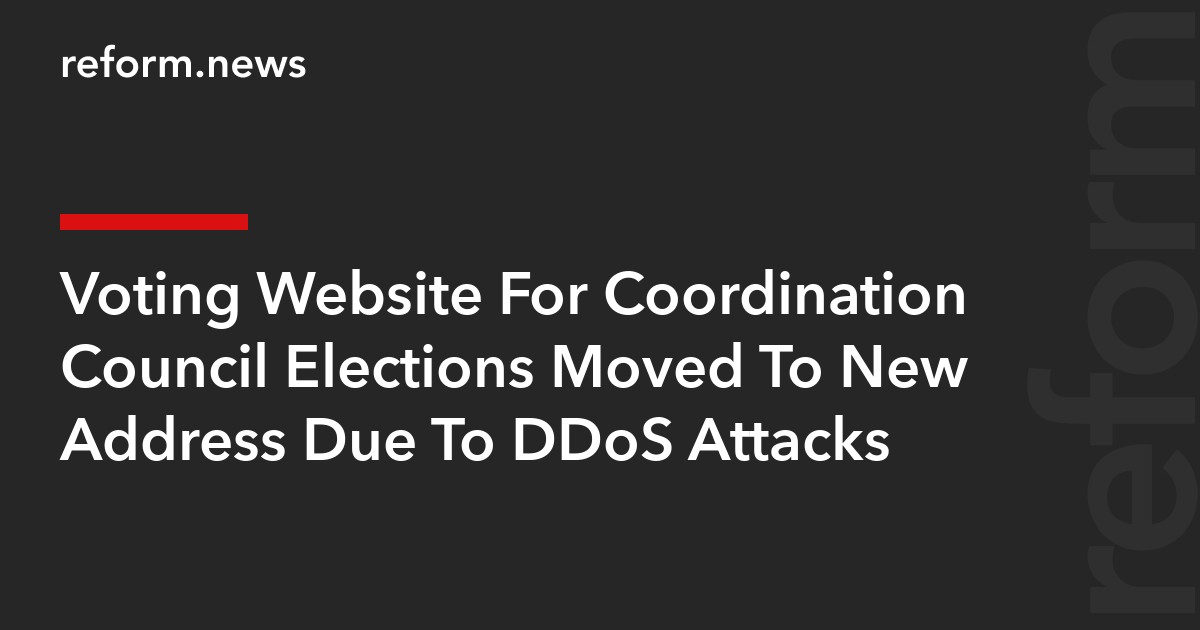 Voting Website For Coordination Council Elections Moved To New Address ...