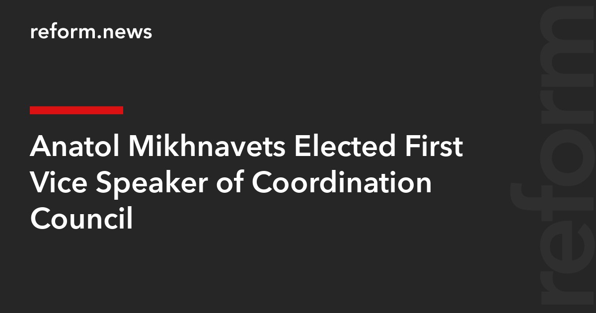 Anatol Mikhnavets Elected First Vice Speaker of Coordination Council ...